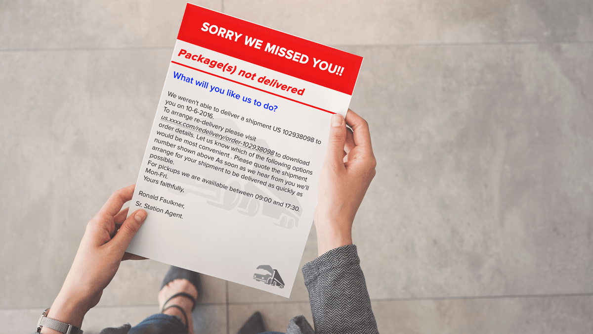 Cost of Missed Deliveries - Improve First Attempt Delivery Rate